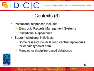 Data curation and preservation: the Digital Curation Centre | PPT ...