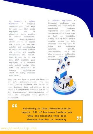 Data democratization the key to future proofing data culture | PDF