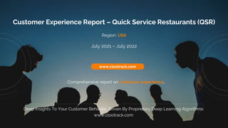 Data-Driven Customer Experience Insights From the QSR Industry | PDF