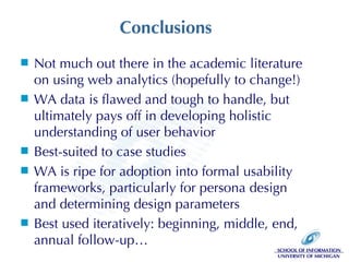 Data Driven Design: Using Web Analytics to Improve Information Architectures | PPT