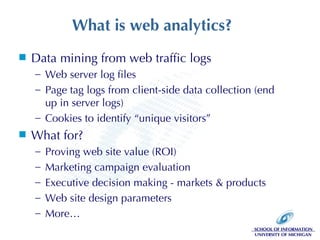 Data Driven Design: Using Web Analytics to Improve Information Architectures | PPT