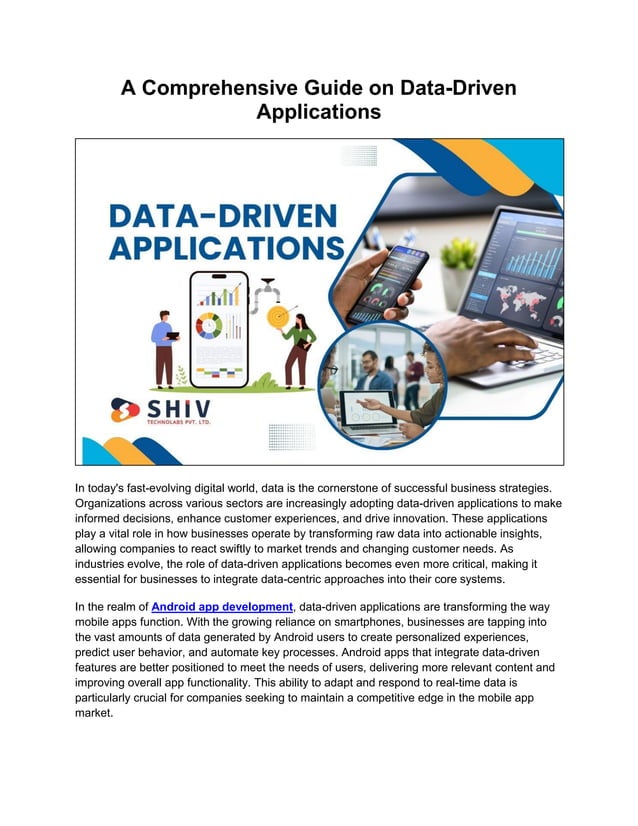 A Step-by-Step Guide to Developing Effective Data-Driven Applications | PDF | Computer Software ...