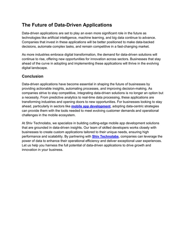 A Step By Step Guide To Developing Effective Data Driven Applications Pdf