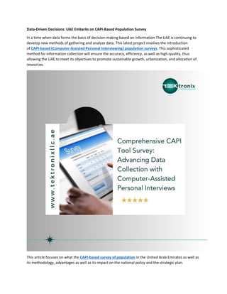 Data-Driven Decisions - UAE Embarks on CAPI-Based Population Survey.pdf