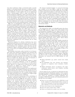 Machine Learning applied to heart failure readmissions | PDF