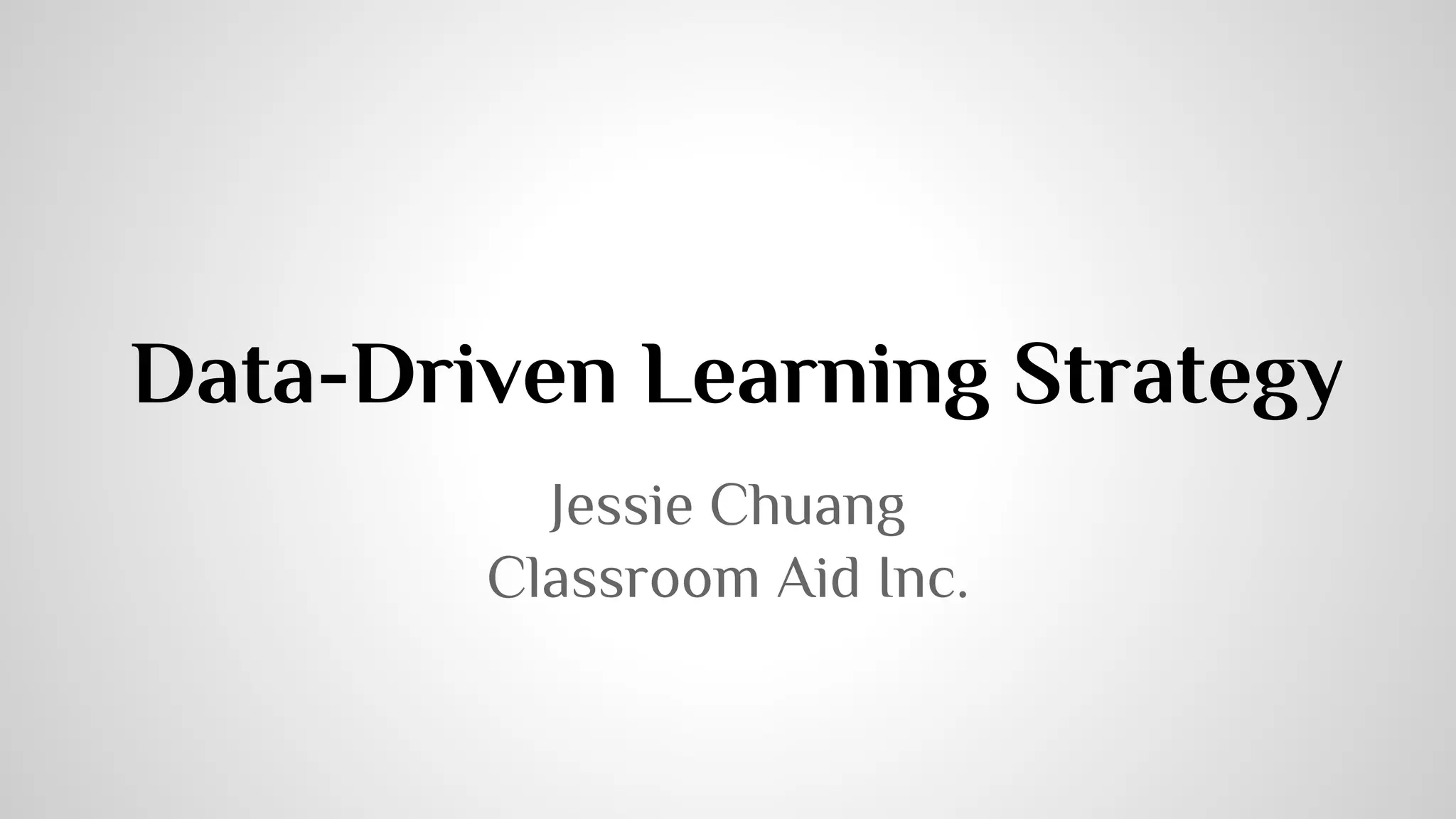 Data Driven Learning Strategy Ppt 