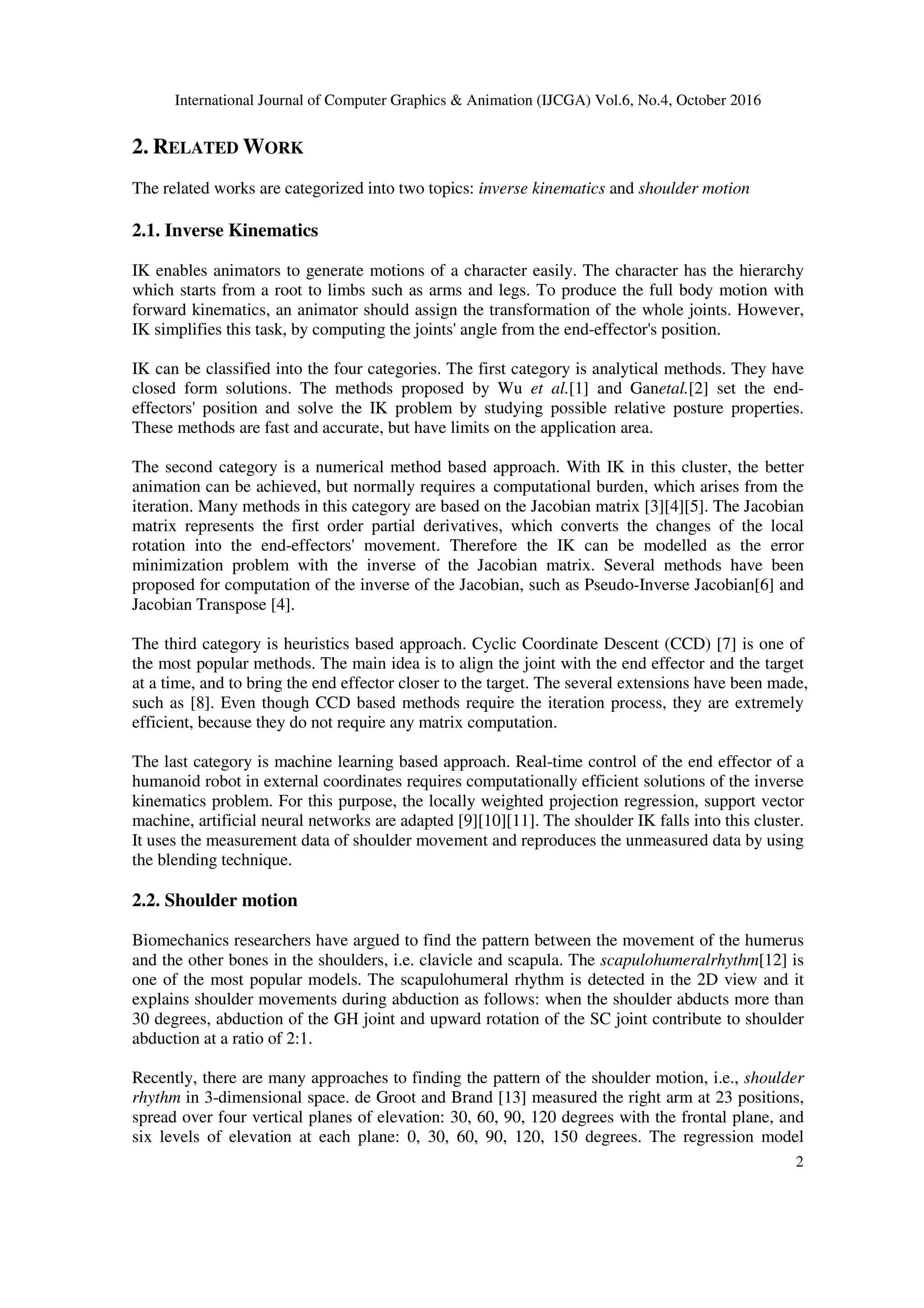 Data-Driven Shoulder Inverse Kinematics | PDF