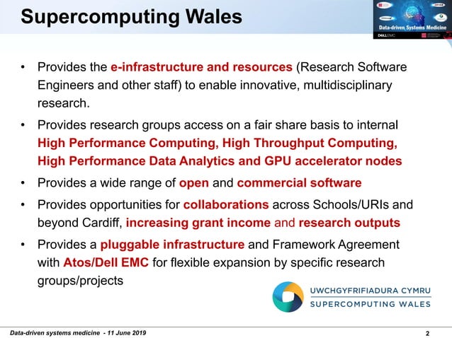 Prof. Martyn Guest (Cardiff University) - Data-driven systems medicine ...