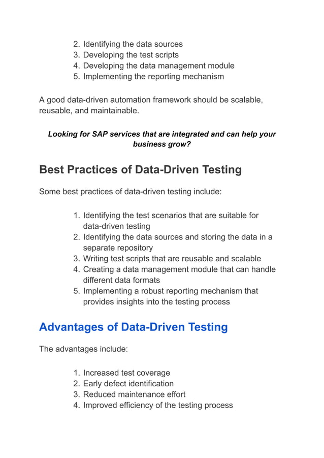 Data Driven Testing Pdf