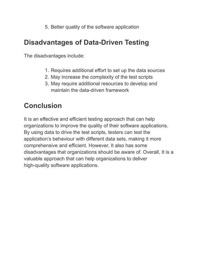 Data Driven Testing Pdf