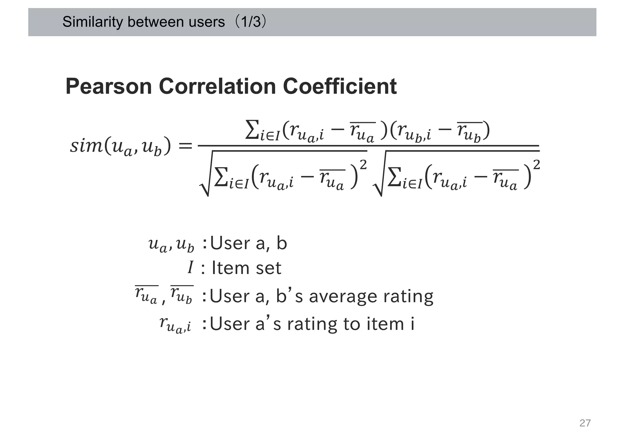 Collaborative Filtering 1: User-based CF | PDF