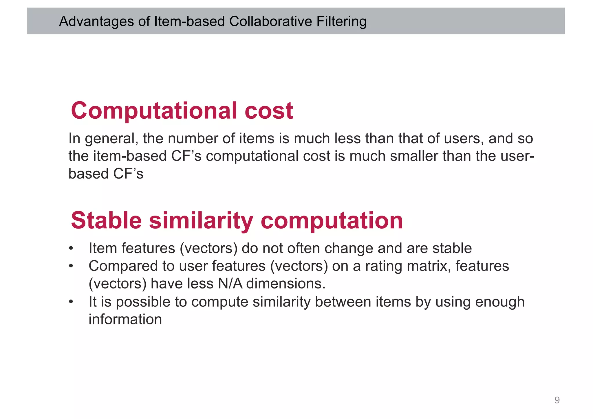 Collaborative Filtering 2: Item-based CF | PDF