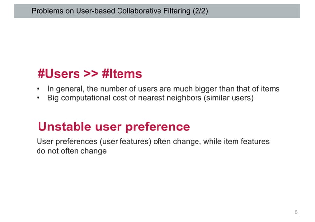 Collaborative Filtering 2: Item-based CF | PPT