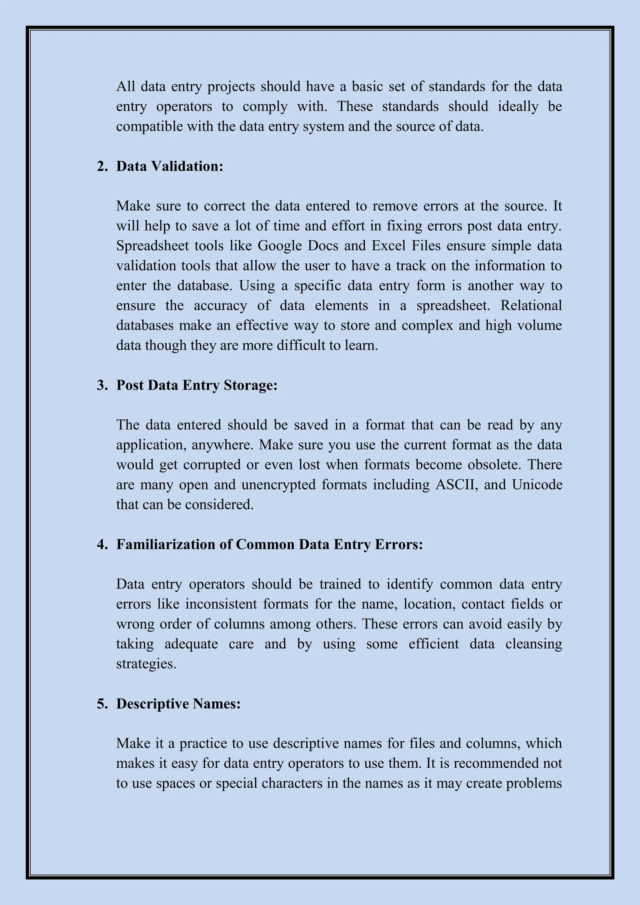 Data Entry Best Practices to Enhance Data Accuracy - DEIO | PDF