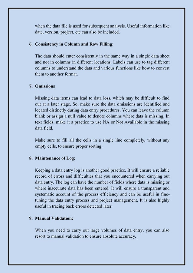 Data Entry Best Practices to Enhance Data Accuracy - DEIO | PDF