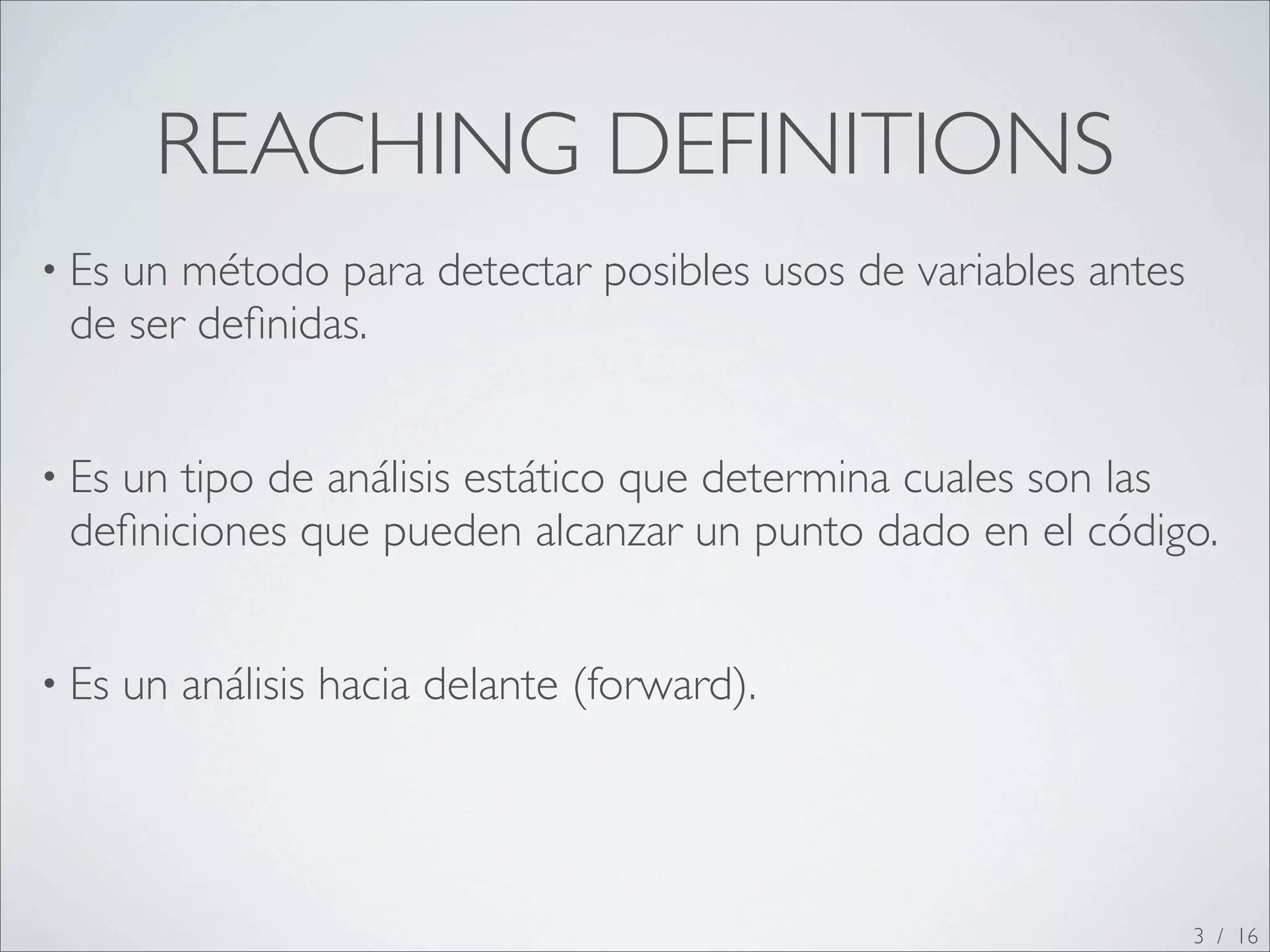 Data-flow Analysis: Reaching Definitions | PDF