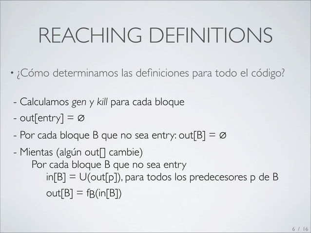 Data-flow Analysis: Reaching Definitions | PDF