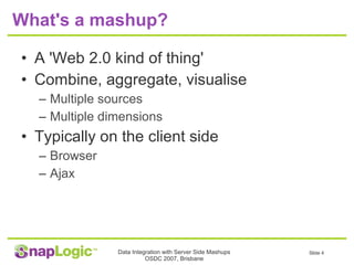 Data Integration with server side Mashups | PPT