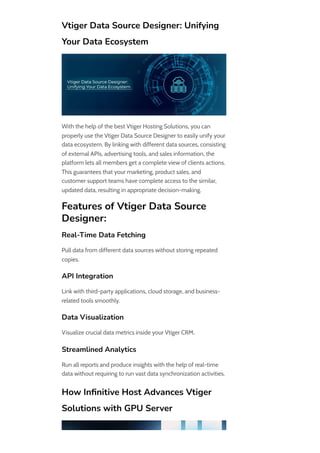 Seamless Data Integration with Vtiger Data Source Designer | PDF