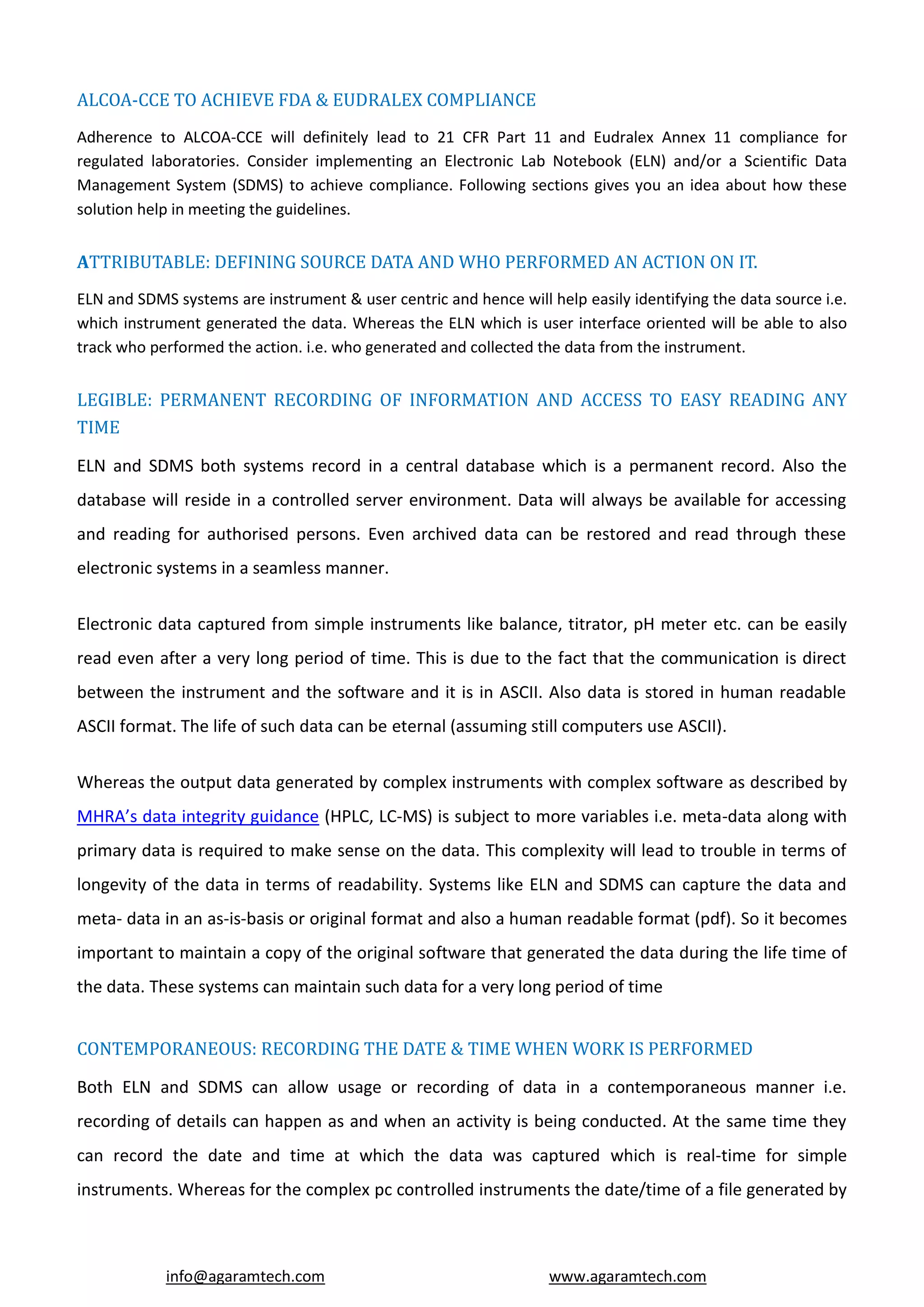 Data-Integrity - Agaram Technologies | PDF