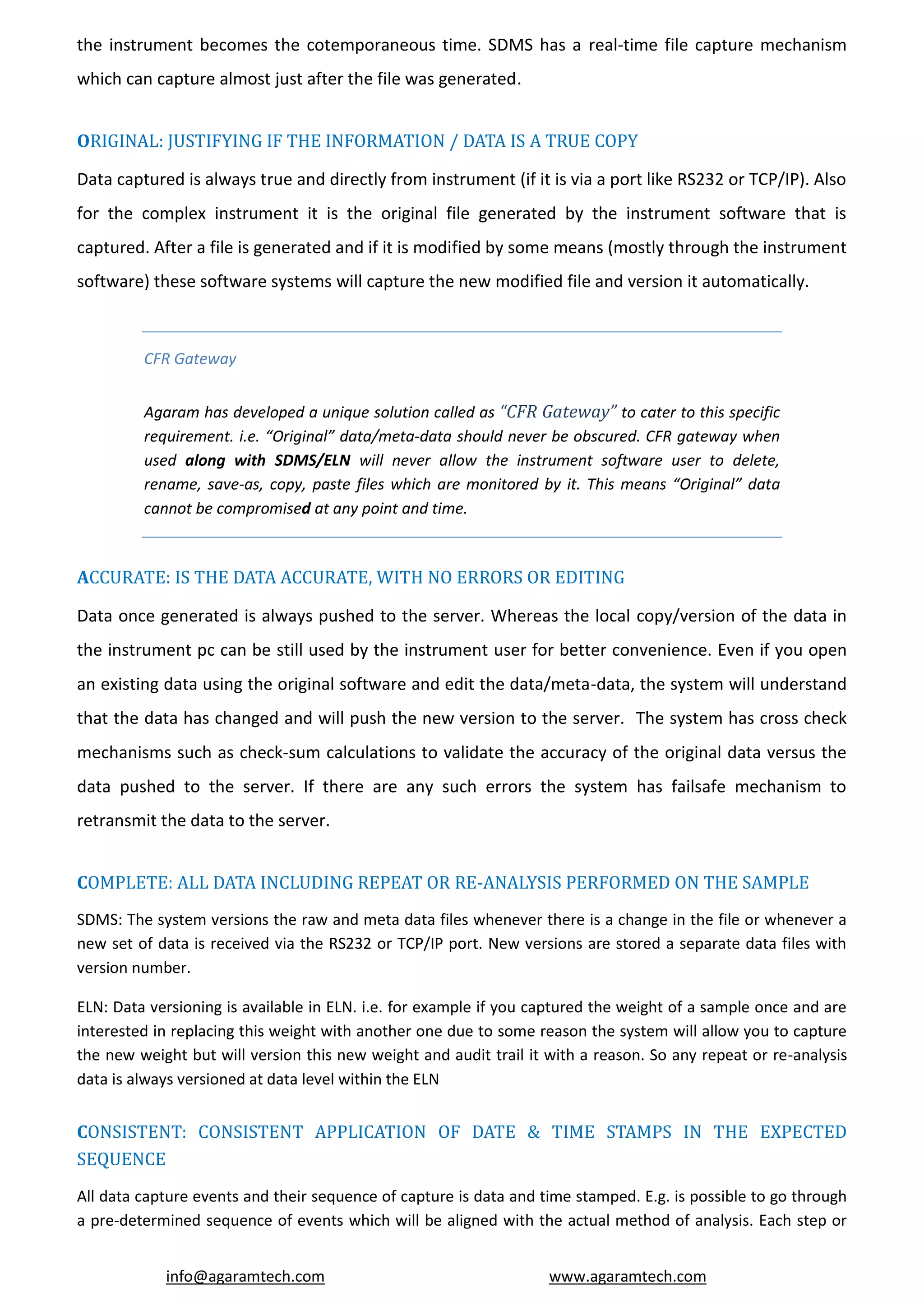 Data-Integrity - Agaram Technologies | PDF