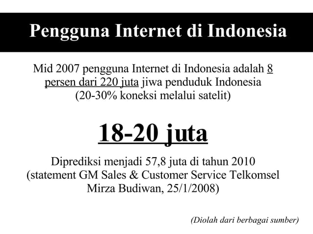 Data Internet & Seluler Indonesia | PPT