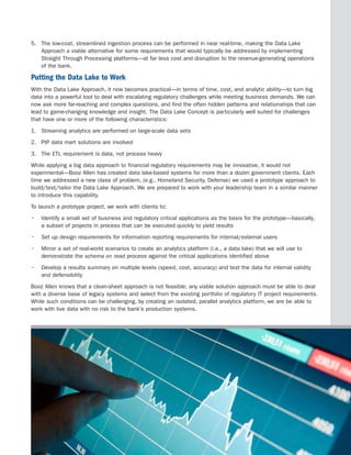 Data Lake-based Approaches to Regulatory-Driven Technology Challenges | PDF