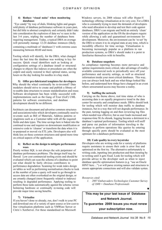 Ten Ways For DBA's To Save Time | PDF