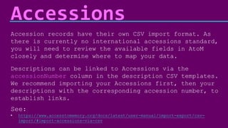 AtoM Data Migrations | PPTX