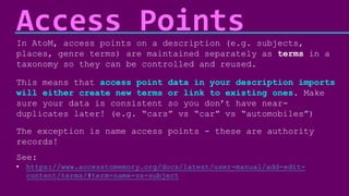 AtoM Data Migrations | PPTX