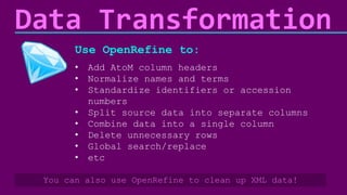 AtoM Data Migrations | PPTX