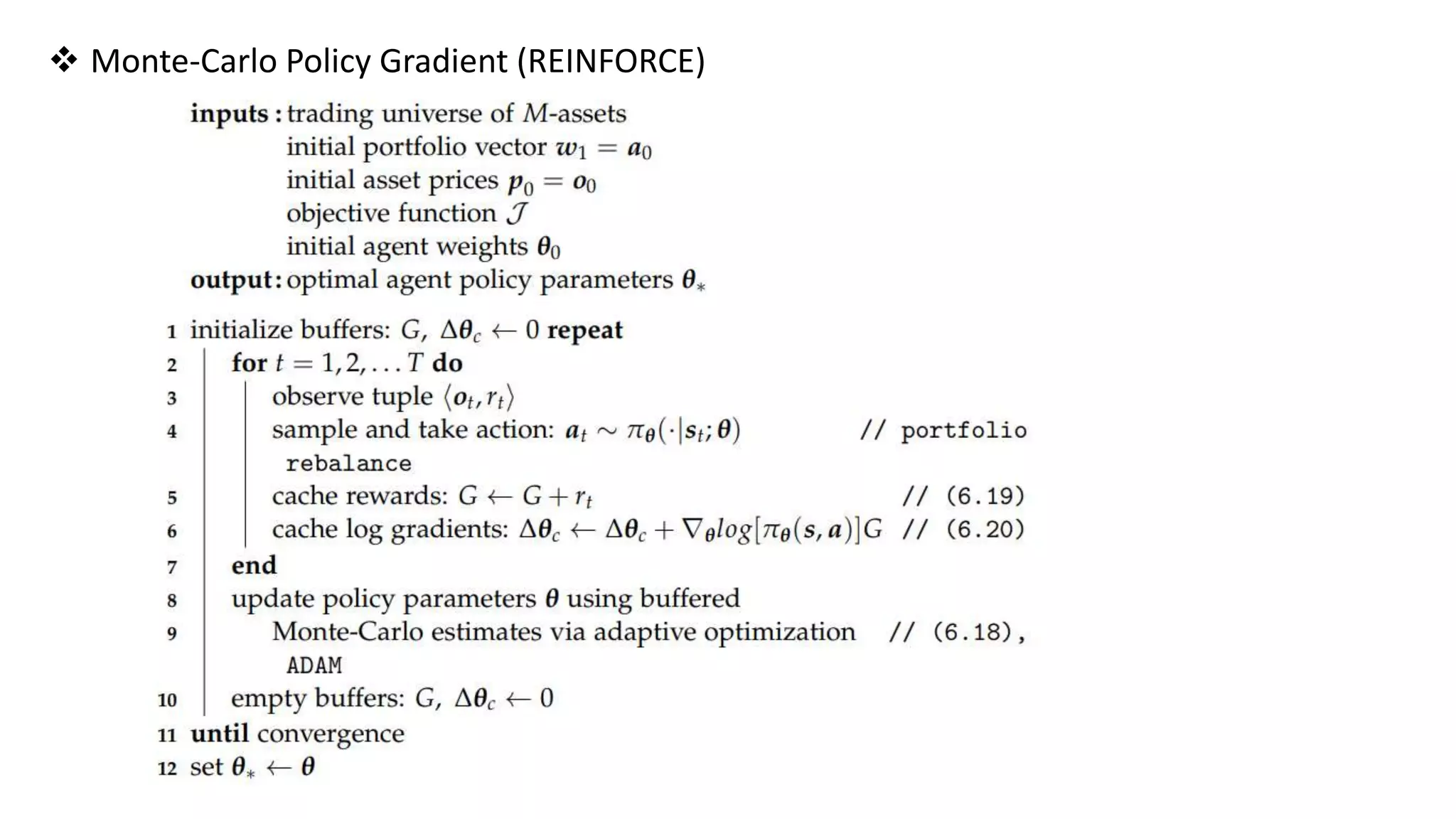 Reinforcement Learning for Portfolio Management | PPTX