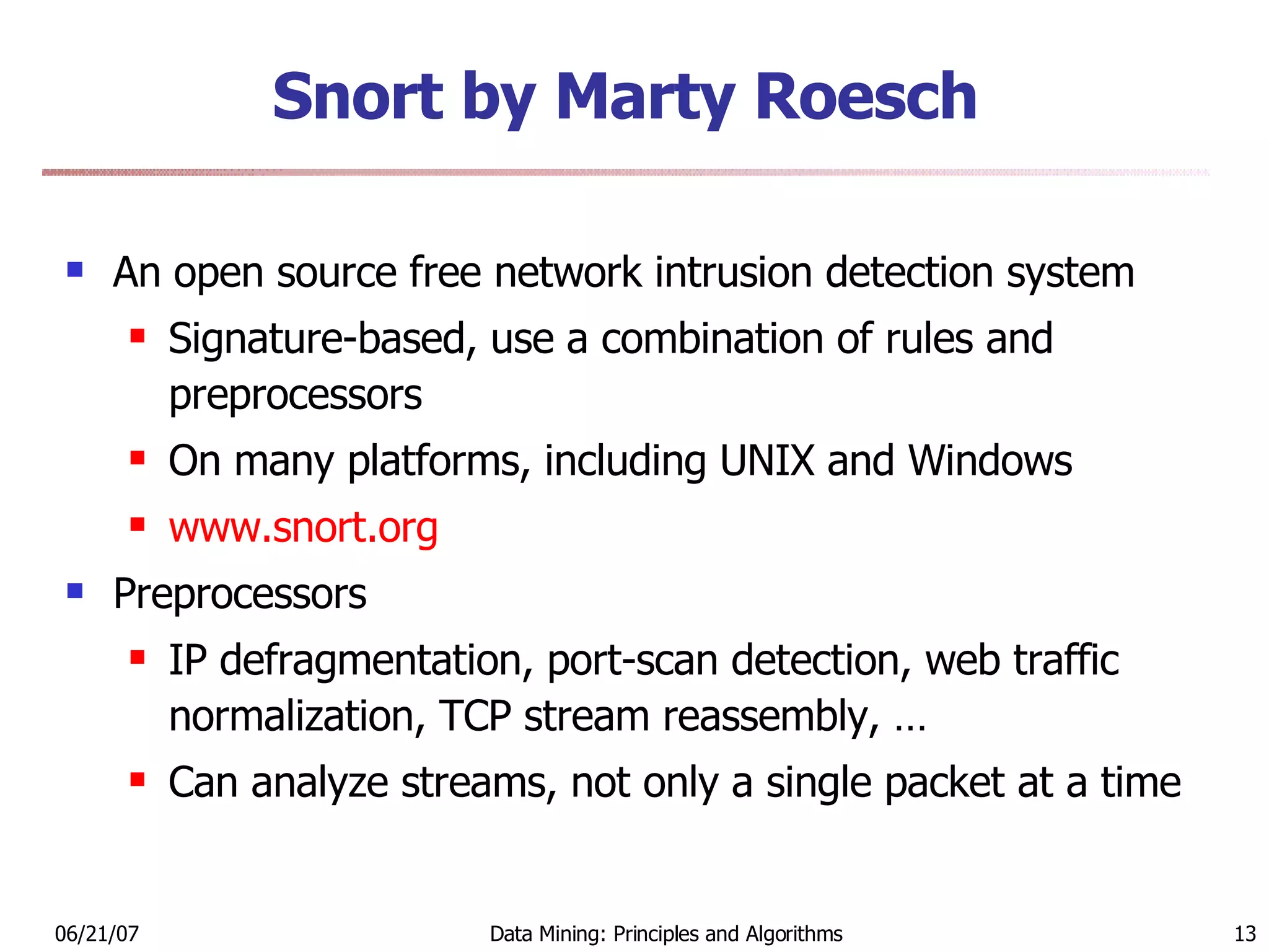 Data Mining and Intrusion Detection | PPT