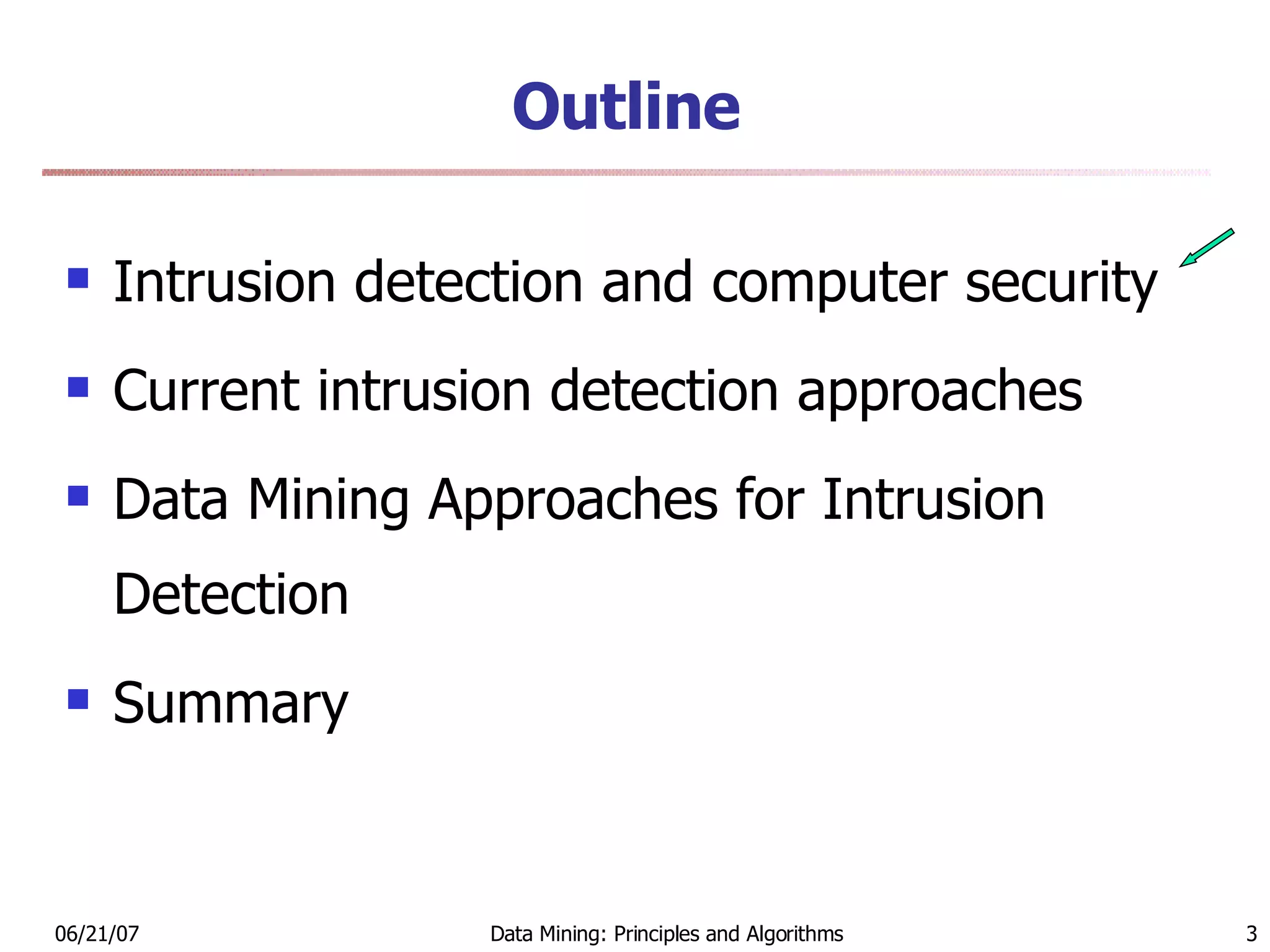 Data Mining and Intrusion Detection | PPT