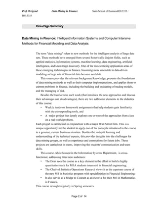 Data Mining in Finance / Weigend | DOC