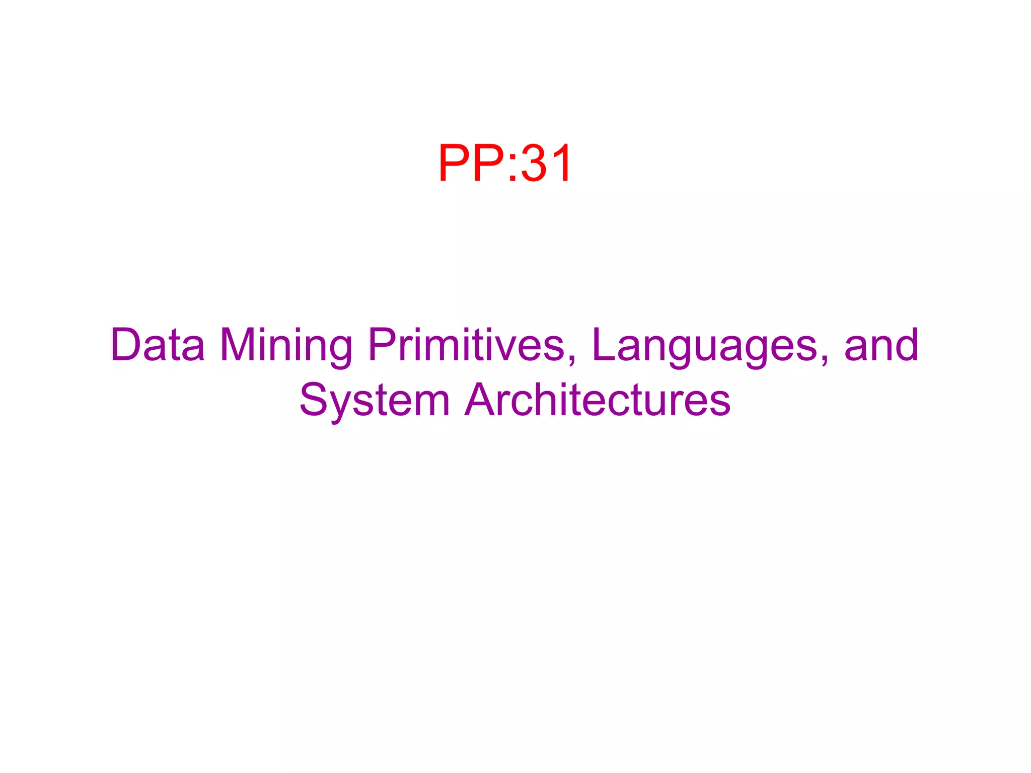 Data mining-primitives-languages-and-system-architectures2641 | PPT