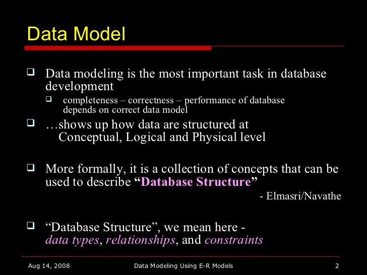 Data modeling