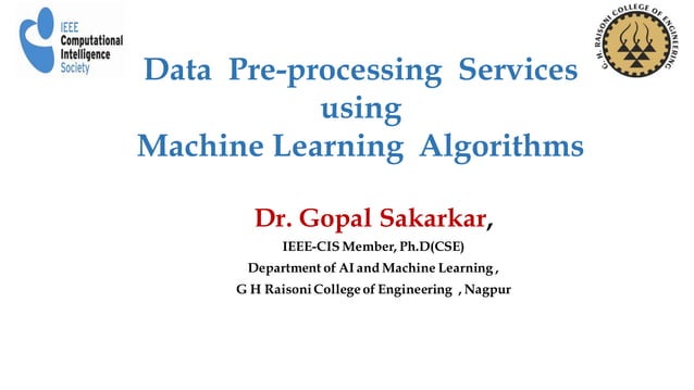 Data preprocessing using Machine Learning | PDF | Databases | Computer Software and Applications