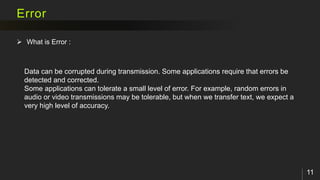 Phase Modulation , Error, Hamming Distance , GSM -Data Communication | PPT