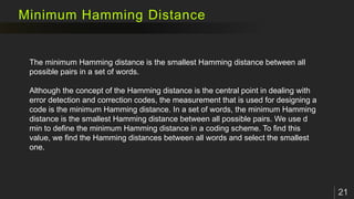 Phase Modulation , Error, Hamming Distance , GSM -Data Communication | PPT