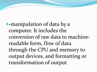 Data-Processing in Industrial Artsbnbmnjkmnnn | PPT