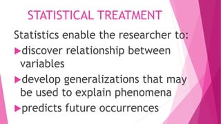 DATA-PROCESSING-STATISTICAL-TREATMENT.pptx | Free Download