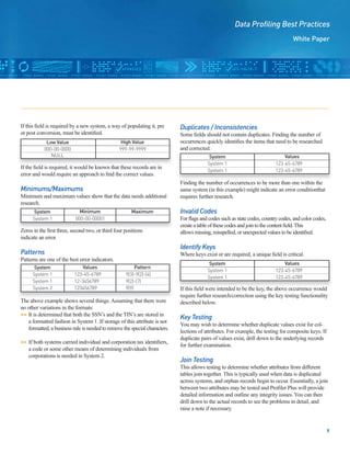Data profiling-best-practices | PDF
