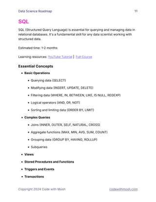 data-science-roadmap Mục tiêu hướng tới Data Science | PDF