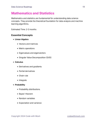 data-science-roadmap Mục tiêu hướng tới Data Science | PDF