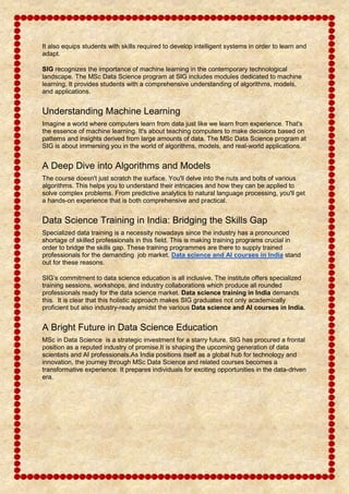 MSc Data Science in India: A Transformative Educational Journey | PDF