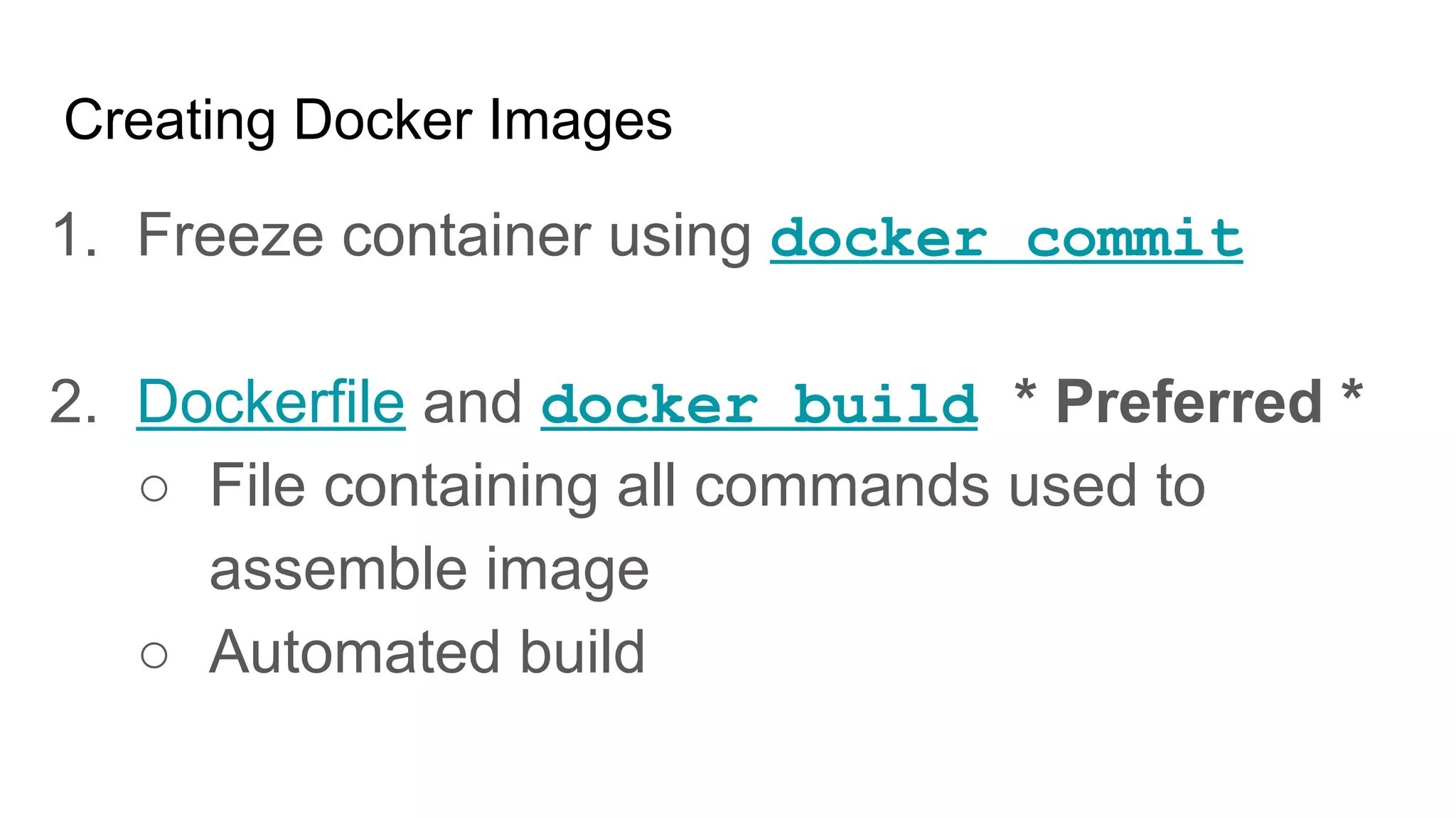 Data Science Workflows Using Docker Containers Ppt