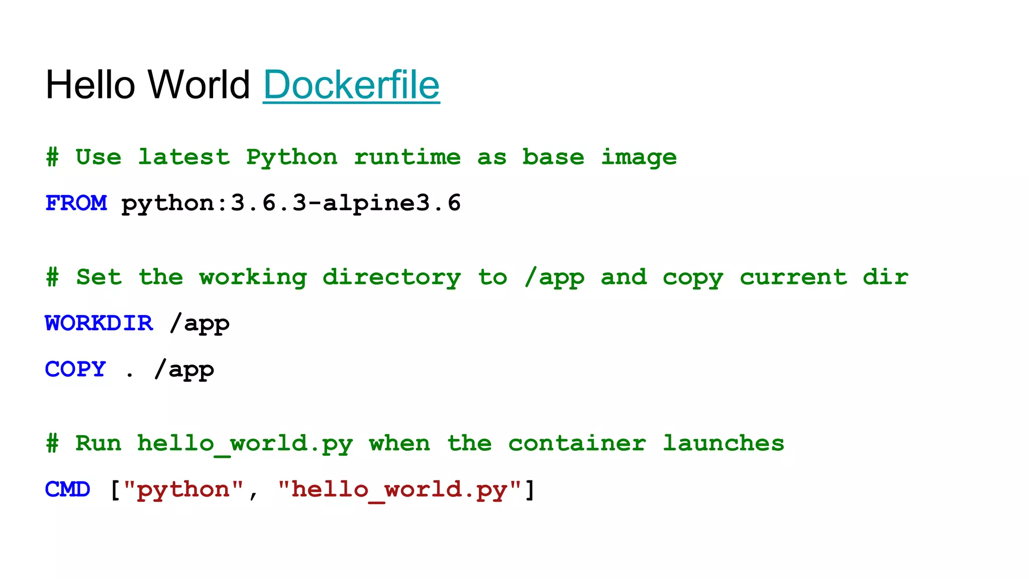Data Science Workflows Using Docker Containers Ppt