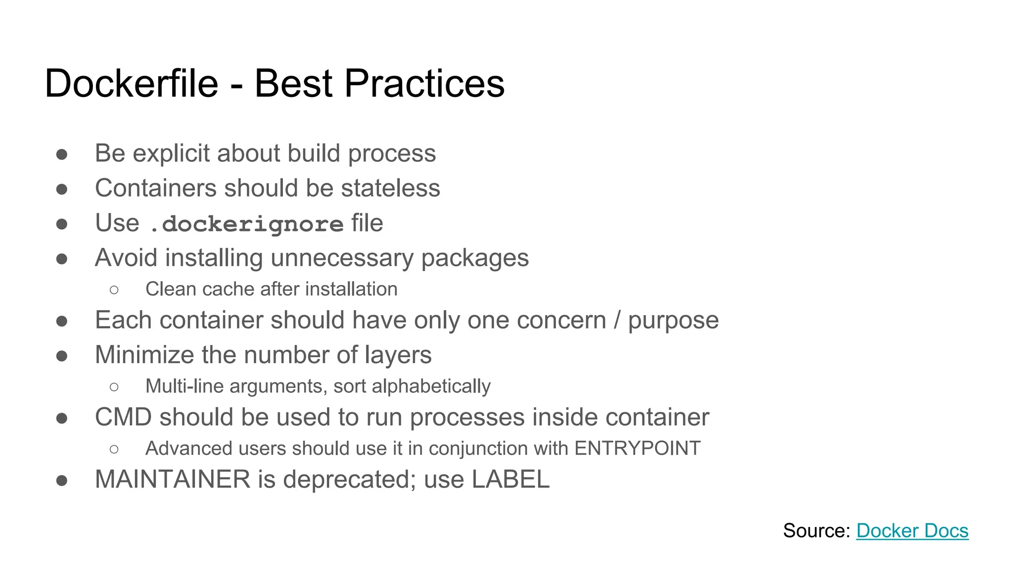 Data Science Workflows Using Docker Containers Ppt