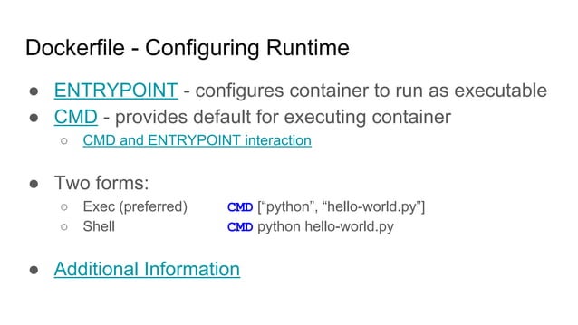 Data Science Workflows Using Docker Containers Ppt